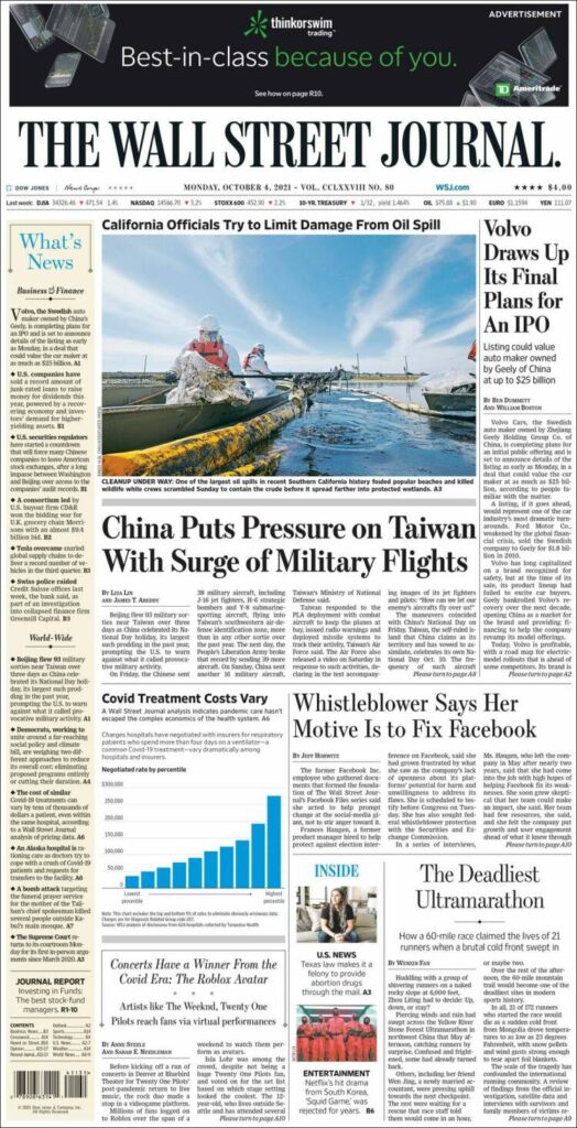 Portadas de la prensa internacional 04/10/2021 - Mundo UR - Un mundo de ...