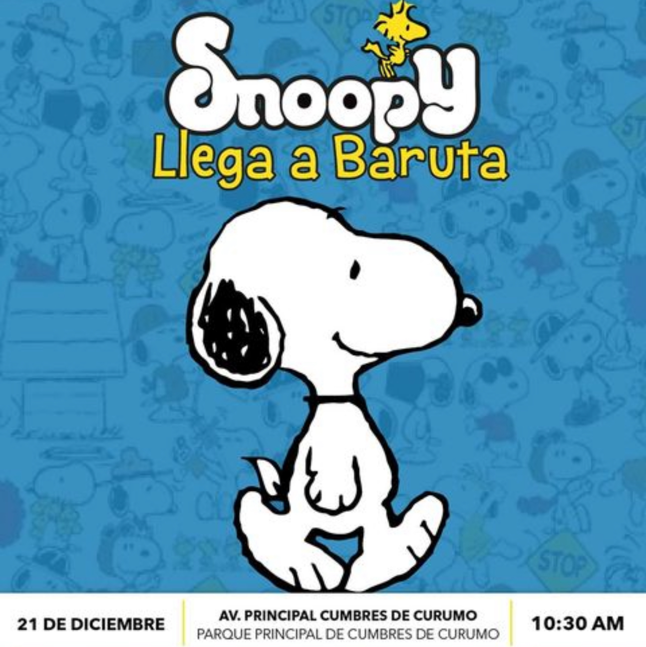 Snoopy adornará los espacios de Cumbres de Curumo en Caracas