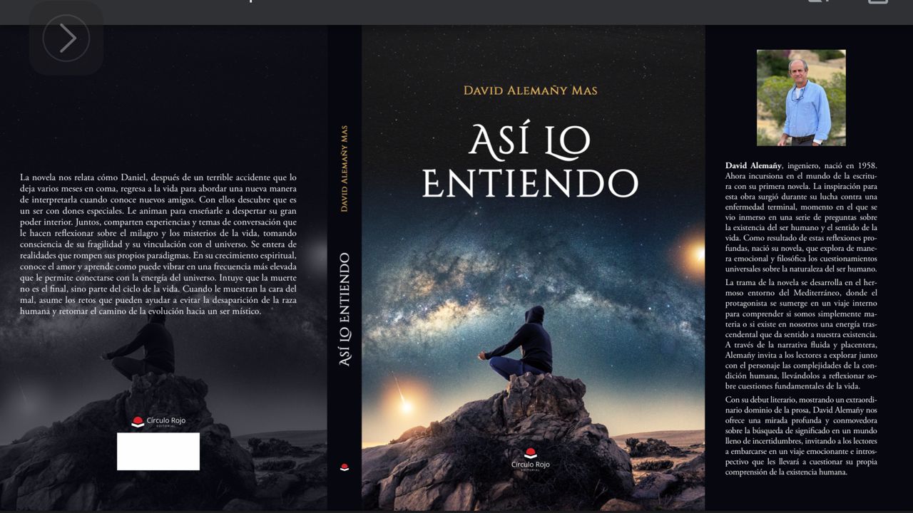 David Alemañy nos presenta su primera novela «Así lo entiendo»